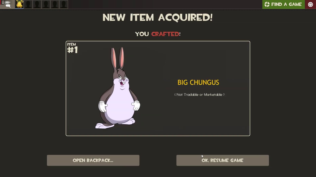 How to craft Big Chungus in TF2 *STILL WORKS - YouTube