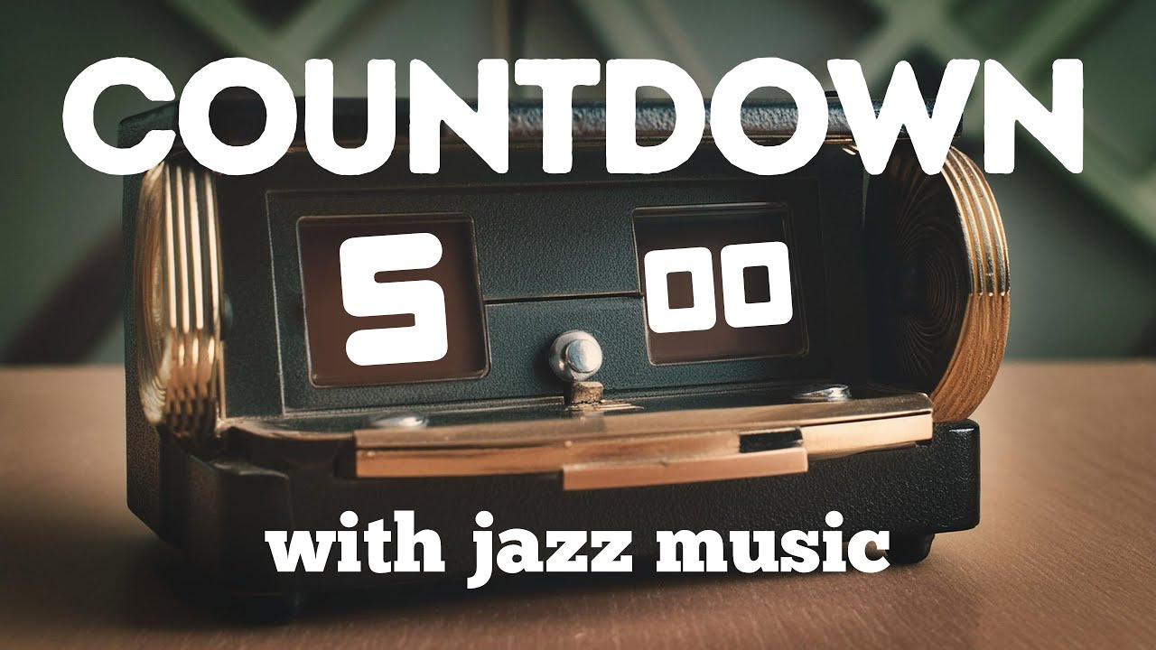 Countdown Timer 5 Minutes || Aesthetic Vintage Flip Clock - with Jazz ...