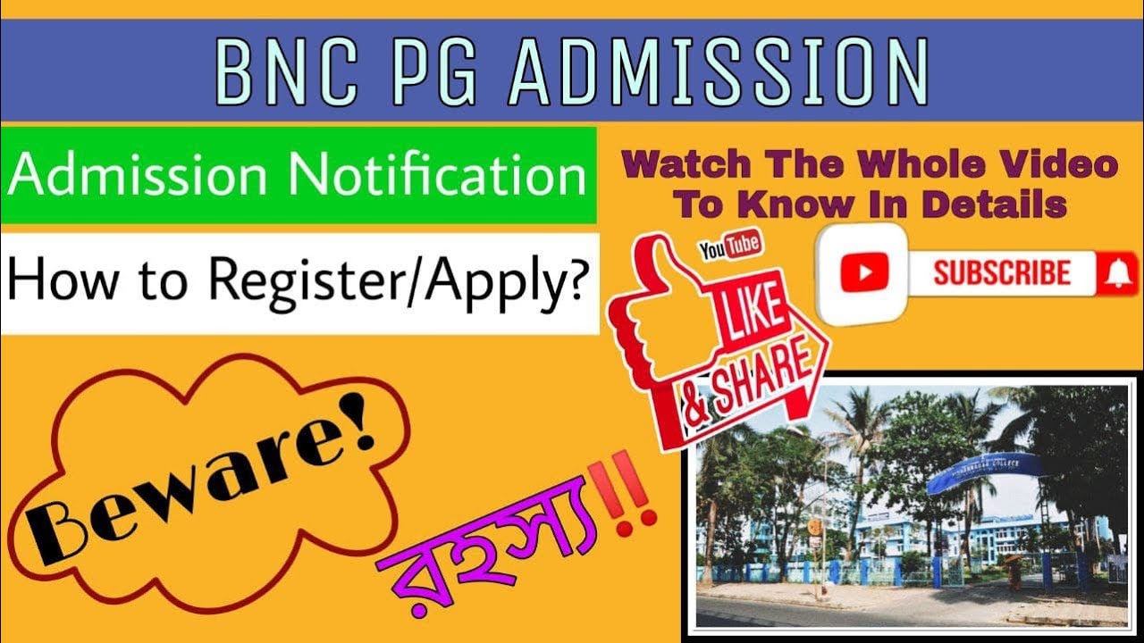 Bidhannagar College P.G. Admission | Show of Interest | Very Careful ...