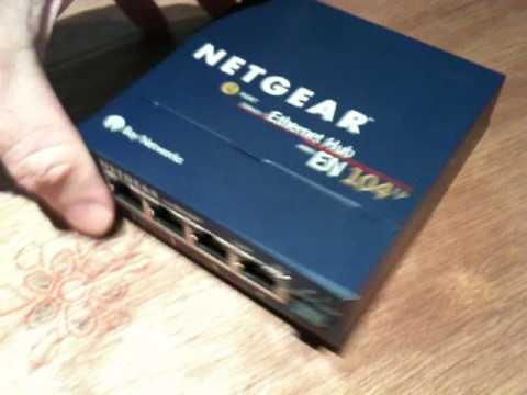 Netgear 4 Port Eathernet Hub EN 104 TP - YouTube