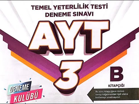 Çap Deneme Kulübü AYT 3 Matematik Çözümleri + CEVAP ANAHTARI