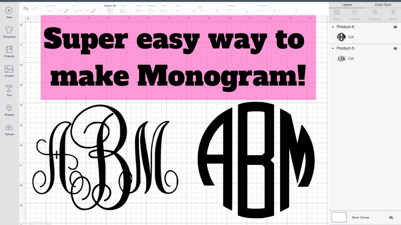 How to make a Monogram| Cricut Design Space| Chicfetti - YouTube
