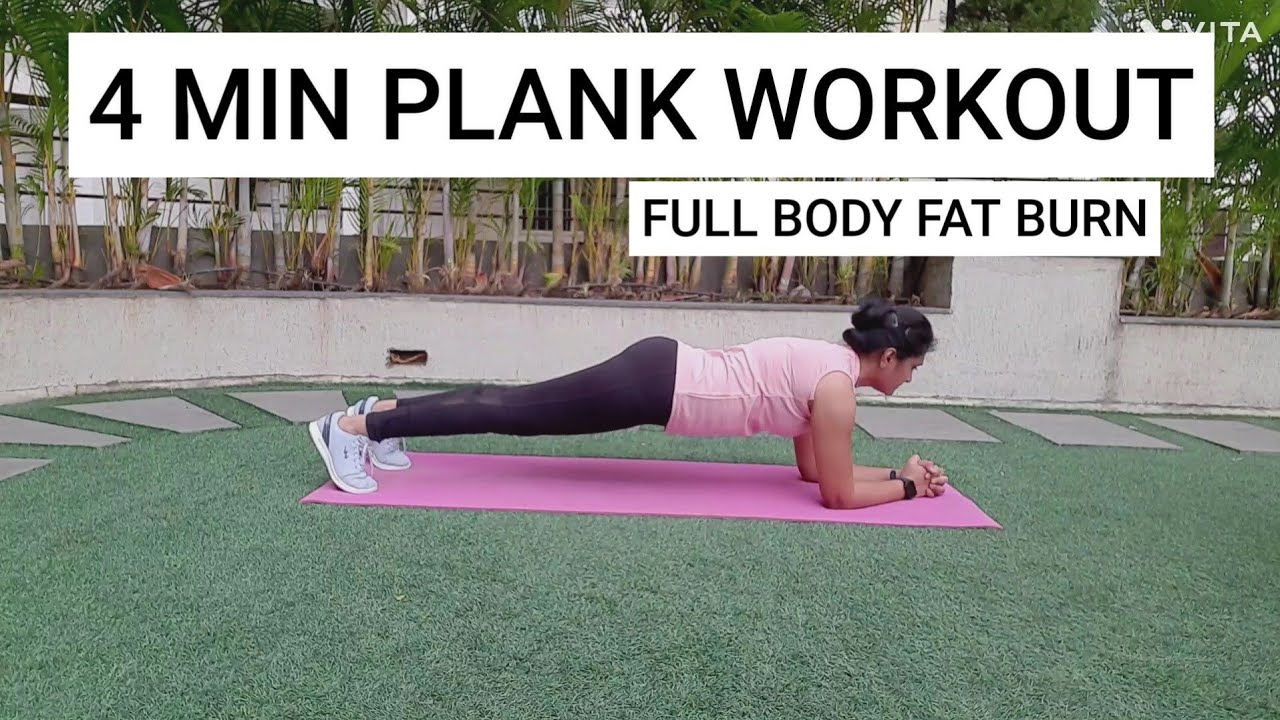4 MIN PLANK WORKOUT FOR REDUCE BELLY FAT FAST | FULL BODY FAT BURN ...