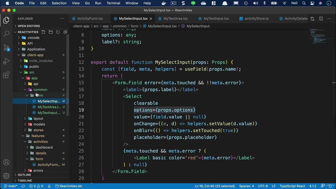 Net Core and React Forms Creating a reusable select input - YouTube