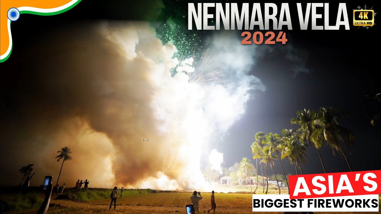 ASIA'S BIGGEST FIREWORKS NENMARA Vallangi vela FIREWORK 2024 🤯 😍 ...
