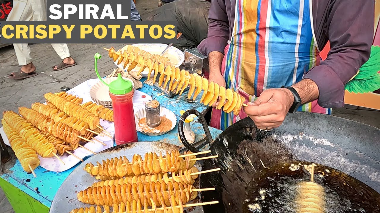 Spiral Crispy Fried Potato | Peshawar | Pakistan | Laeeq Films - YouTube
