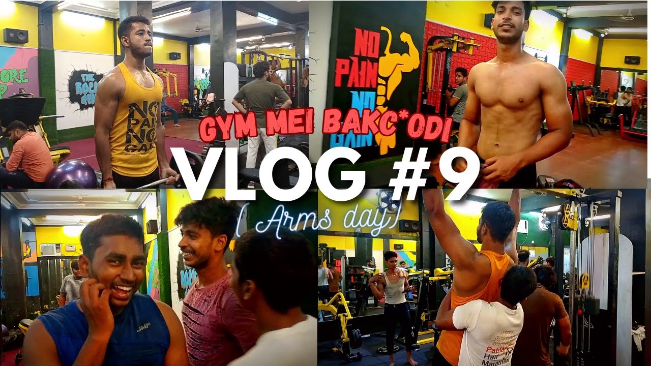 Vlog#9 : Arms Workout , GYM mei Masti - YouTube