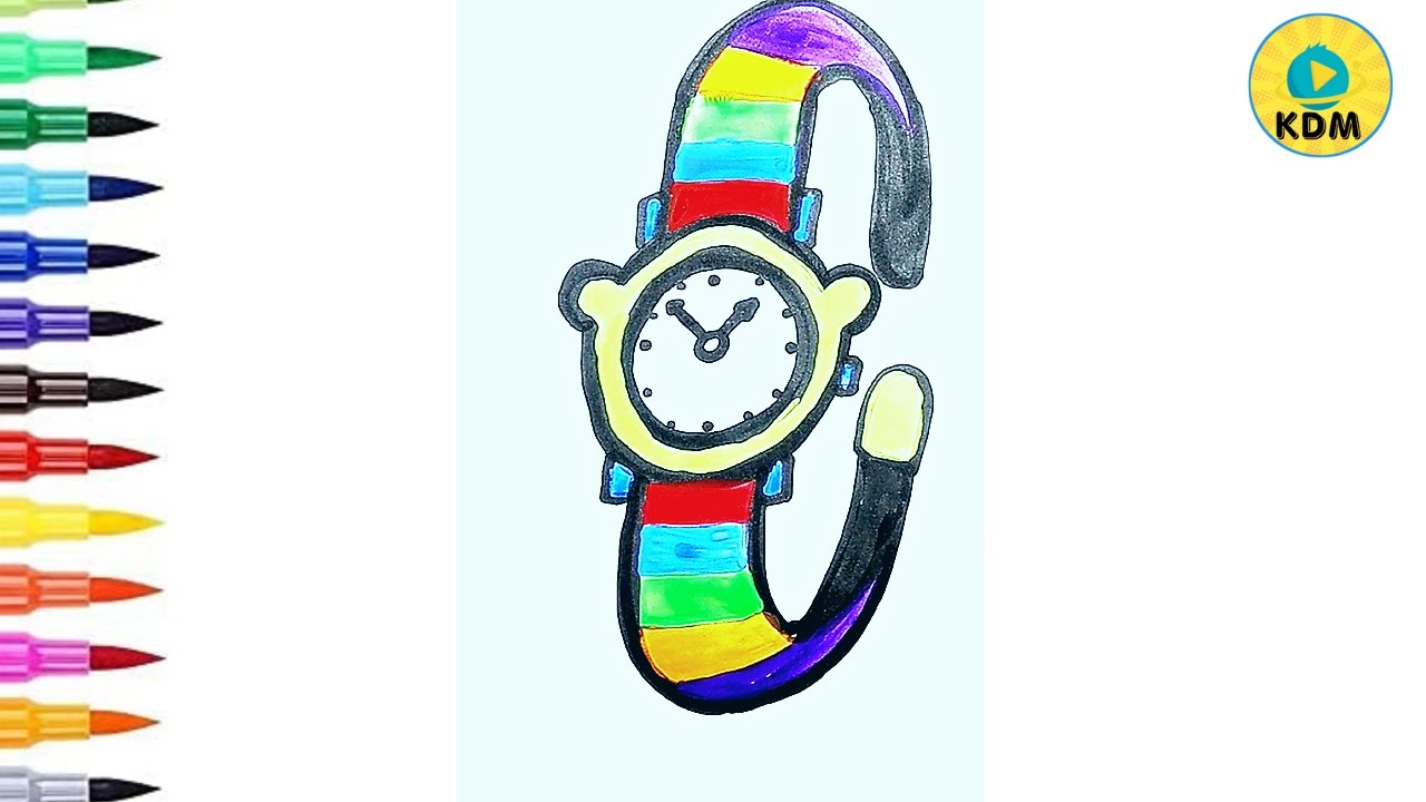 WRIST WATCH DRAWING| HOW TO DRAW|ART FOR KIDS| EASY DRAWING| LEARN TO ...