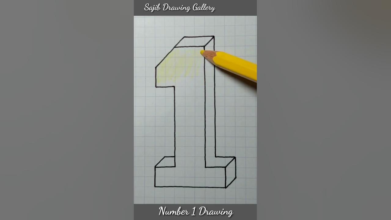 Number One Drawing, 1 art easy - YouTube