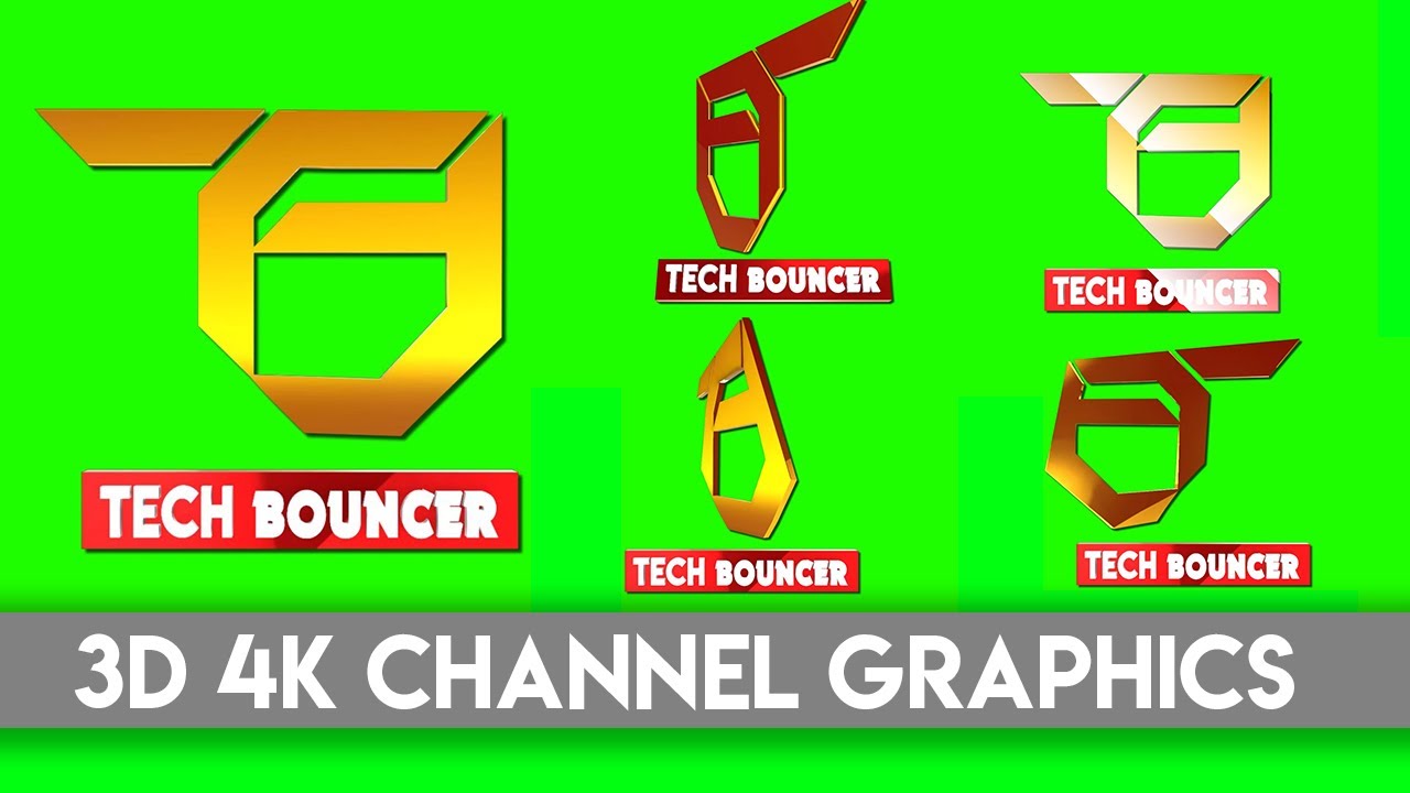 3d Animation Logo 4k | Tech Bouncer | 3d YouTube Channel Logo | Tech ...