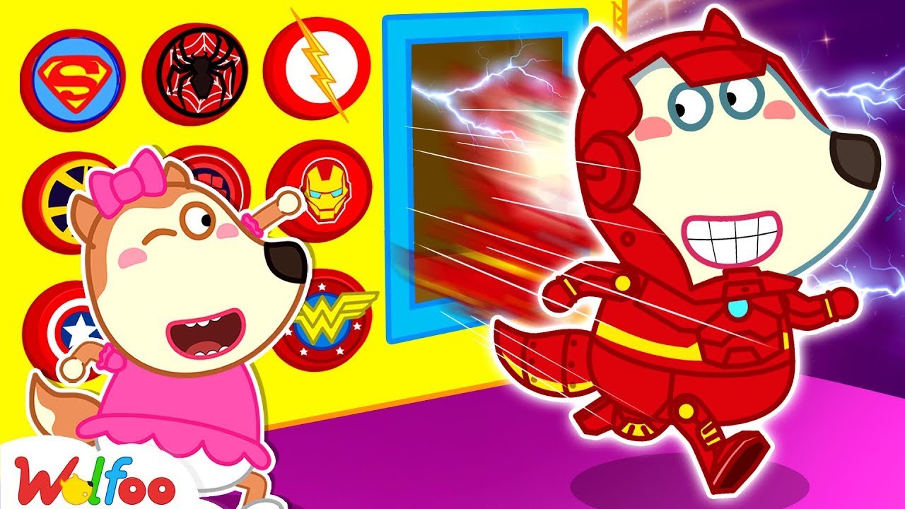 Wolfoo Plays 100 Mystery Superhero Buttons for Kids- Kids Pretend Play ...