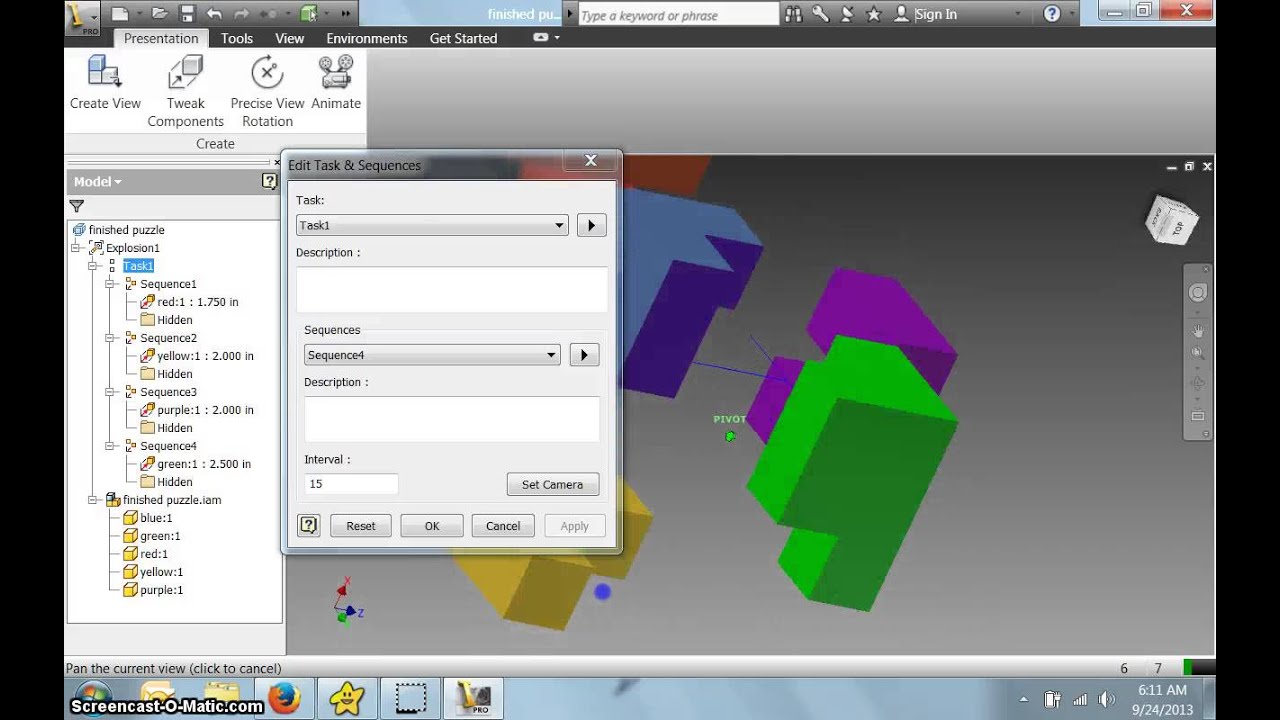 Setting camera settings for ipn Inventor animations - YouTube