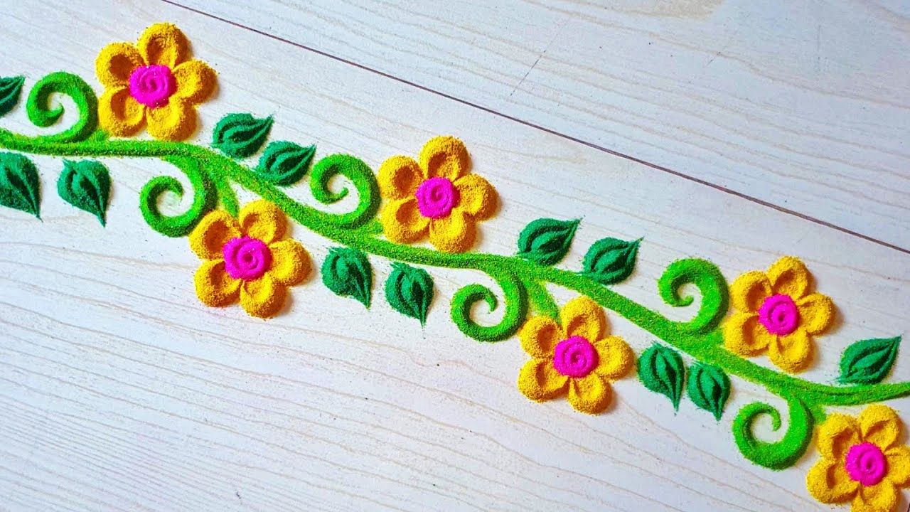 Krishna Janmashtami Rangoli. Gokulashtami Rangoli. Border Rangoli ...