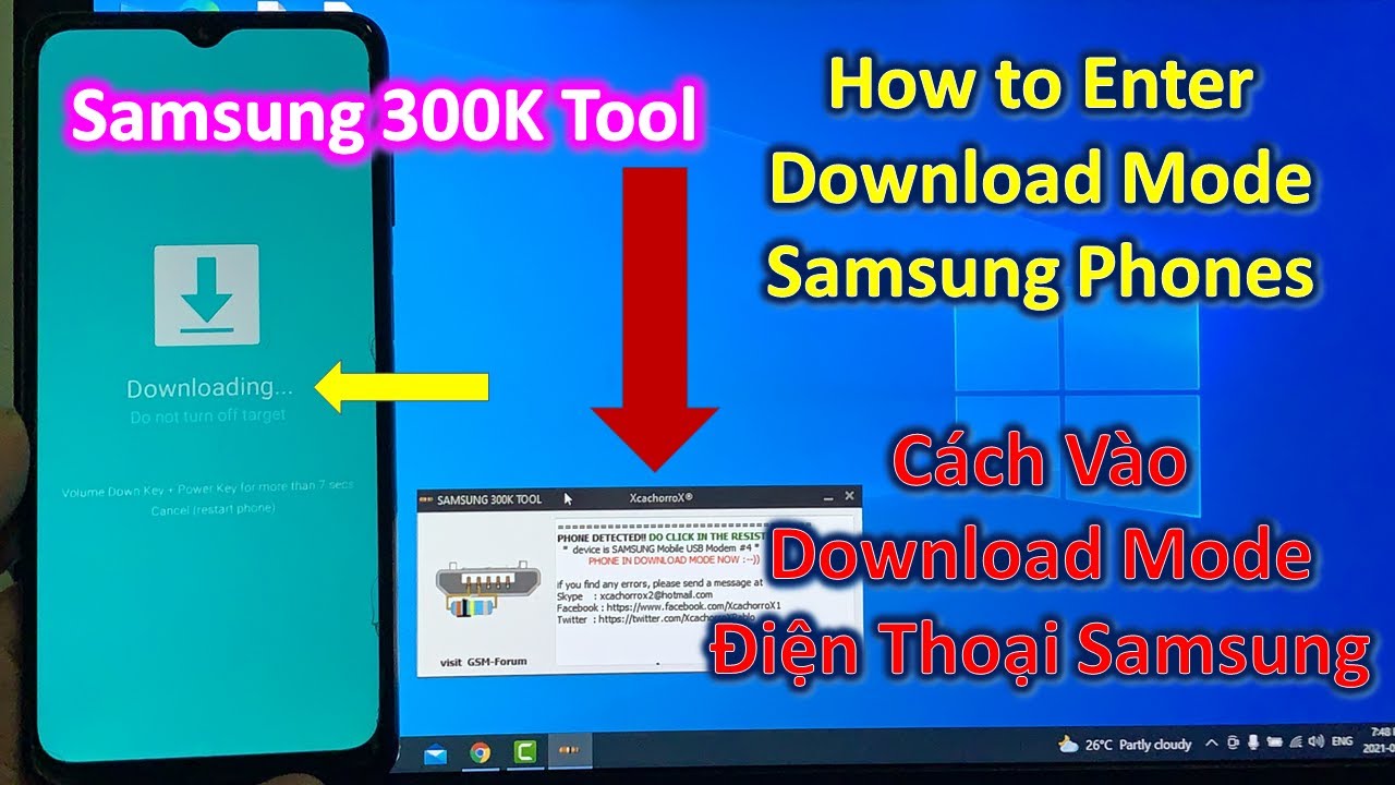 How to Enter Download Mode Samsung Phone By Samsung 300k Tool - YouTube