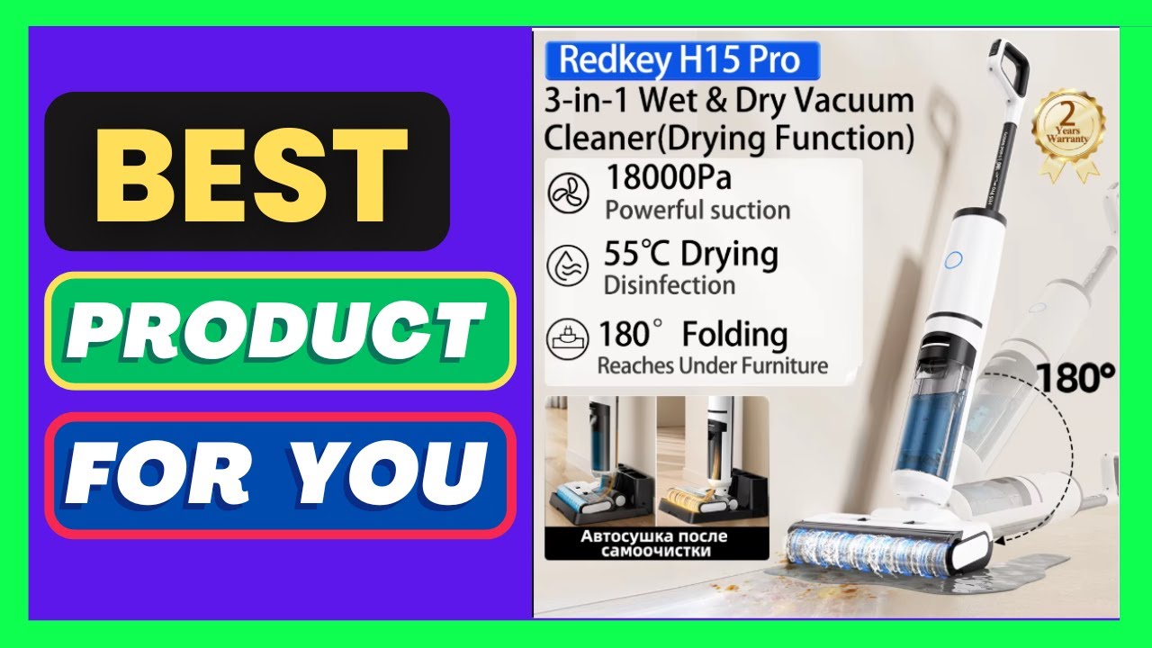 Redkey W15 Pro Cordless Wet Dry Vacuum Cleaner rush - YouTube