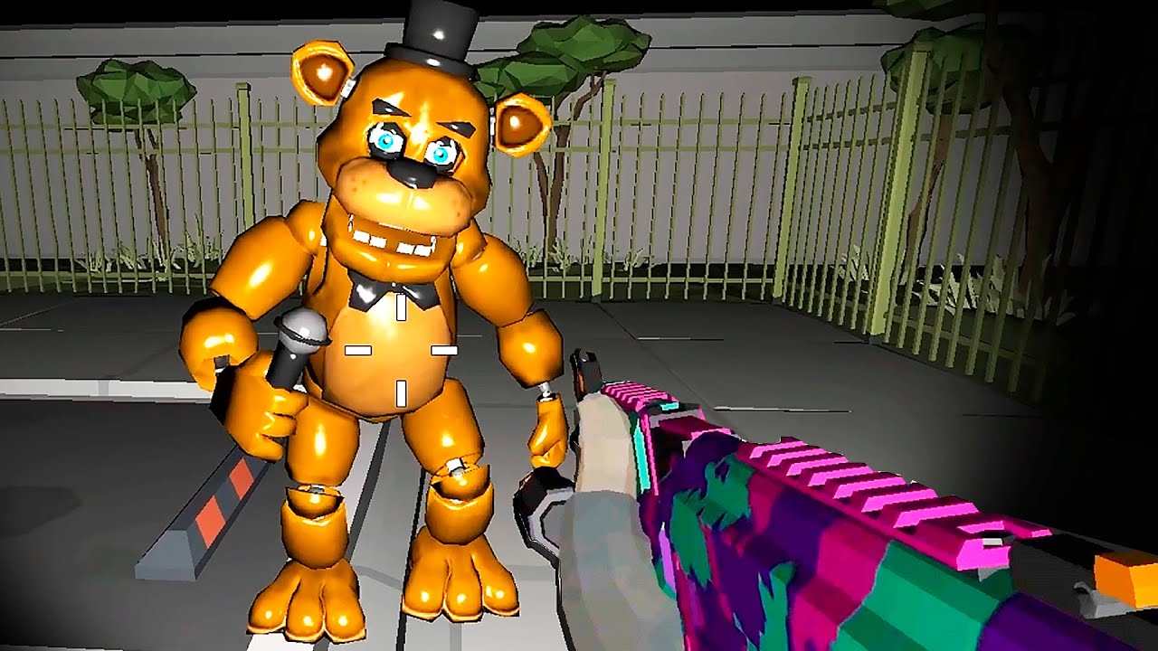 FREDDY AND ANIMATRONICS CHASED ME in Fnaf Shooter Game - YouTube