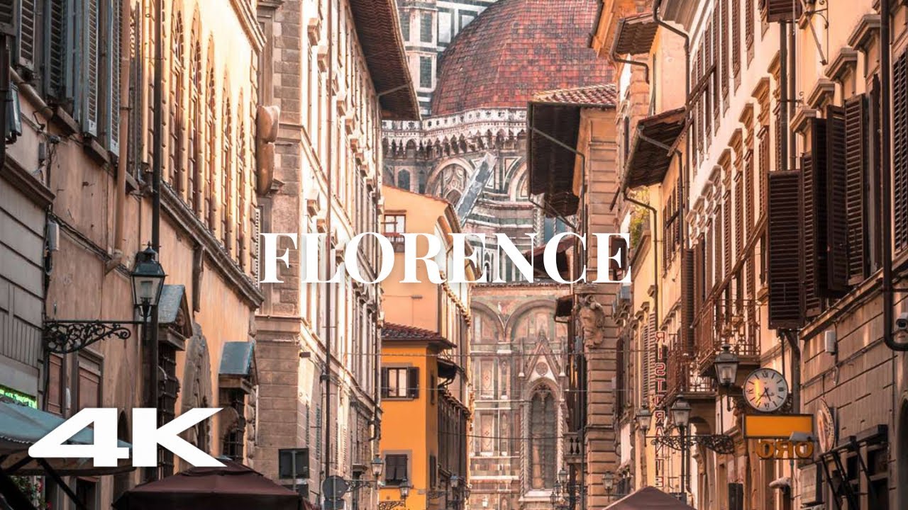 4K Florence Walking Tour - Around the city / ambience city sounds - YouTube