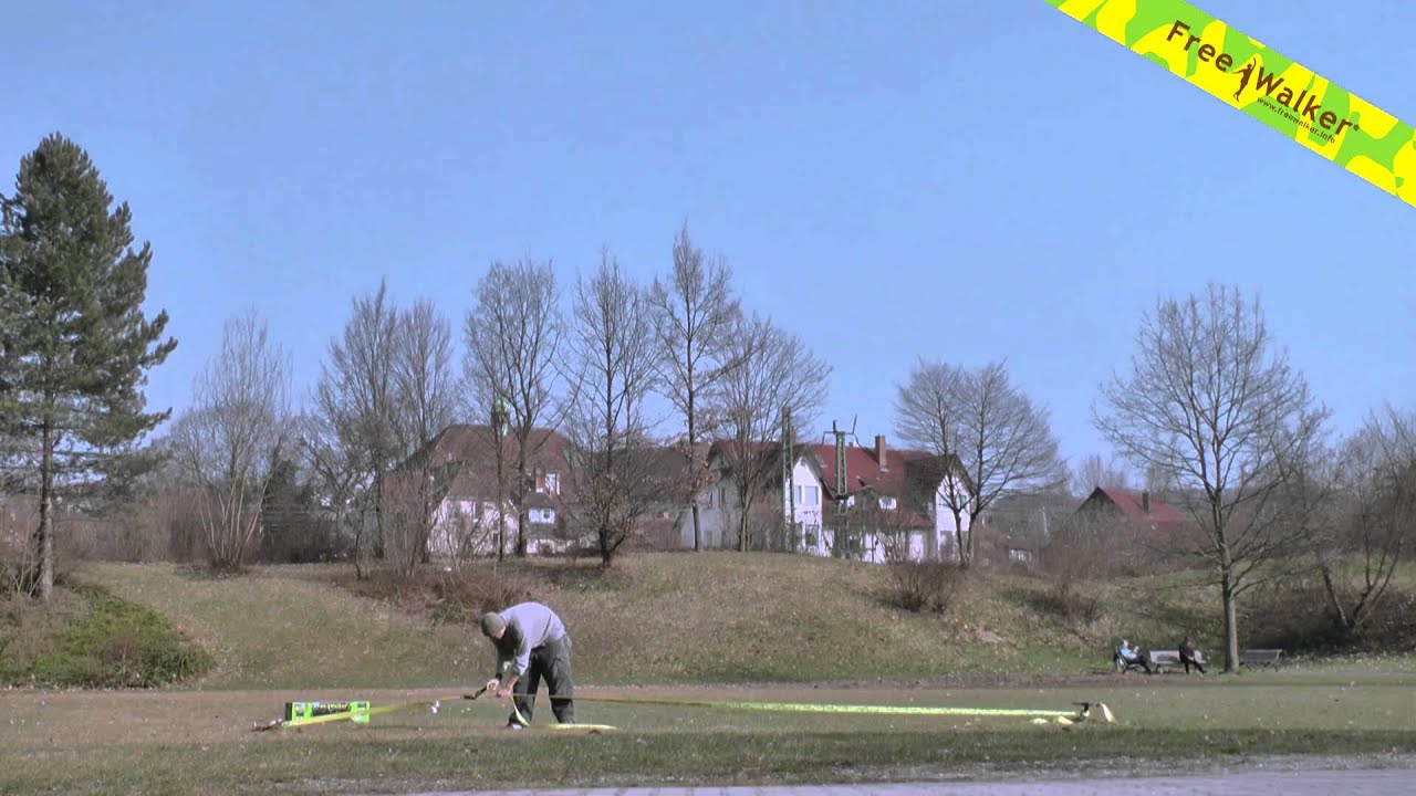 Freewalker Slackline without Trees - YouTube