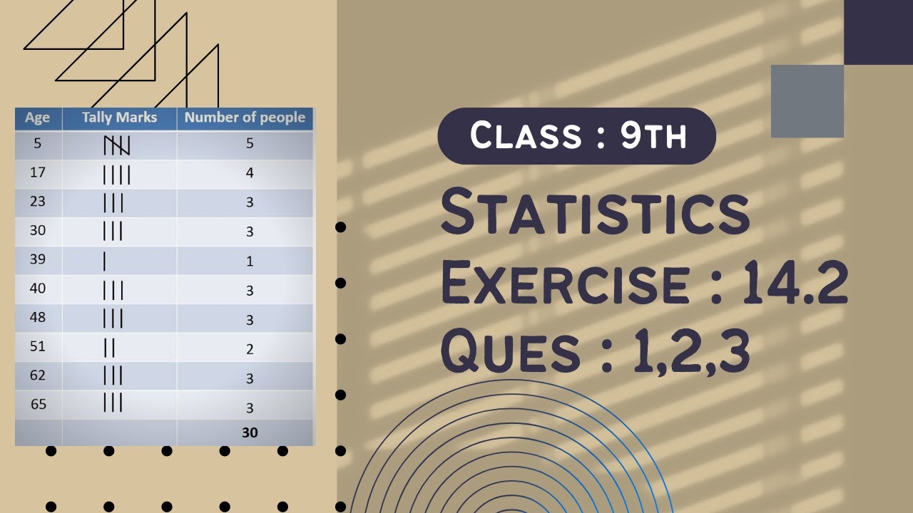 || Statistics || Class - 9th || Chapter - 14 || Exercise 14.2 || Ques ...