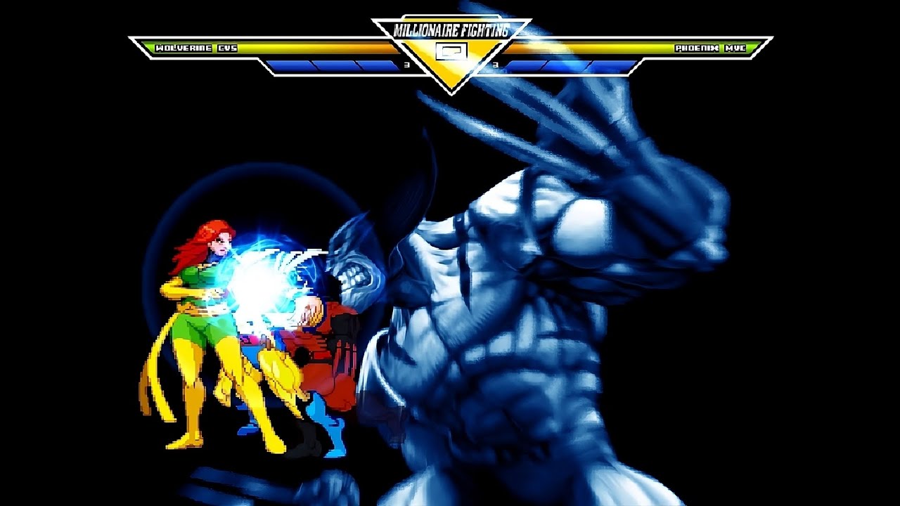 MUGEN Wolverine (CvS/Pots) And Jean Grey (Vs Style) Longplay!! - YouTube