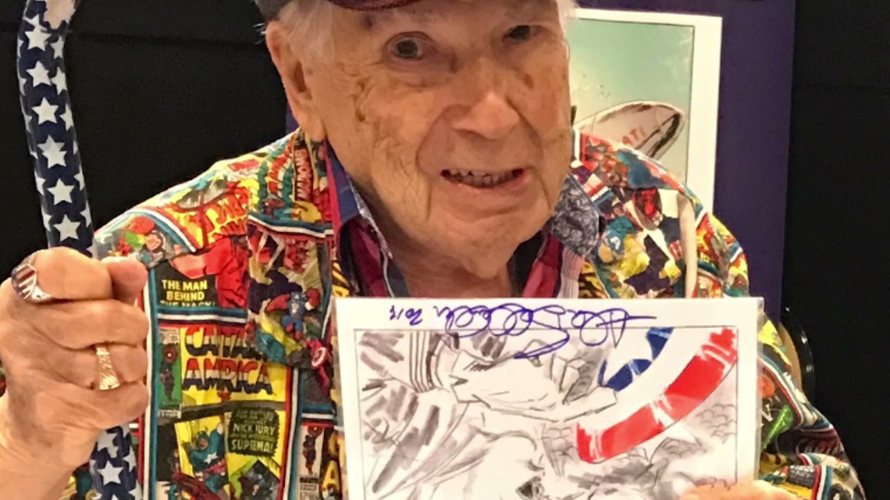 Captain America vs Hitler sketch print and signed by Golden age comic ...