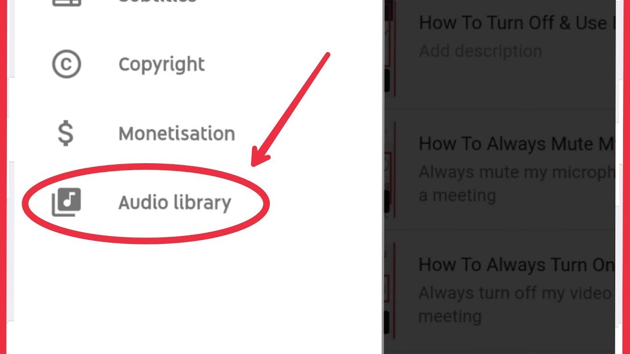 How To Check Audio Library New YouTube Studio 2020 - YouTube