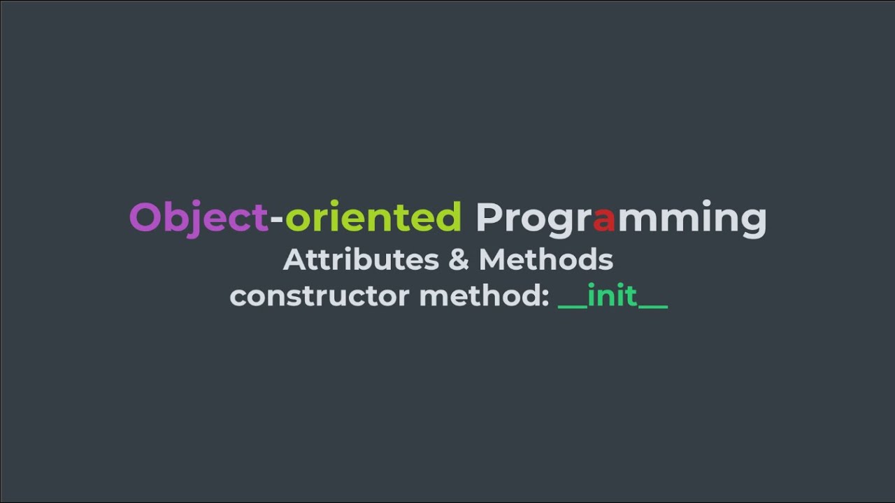 10.1. OOP – Attributes and methods |Instance| init constructor (Phần 1 ...