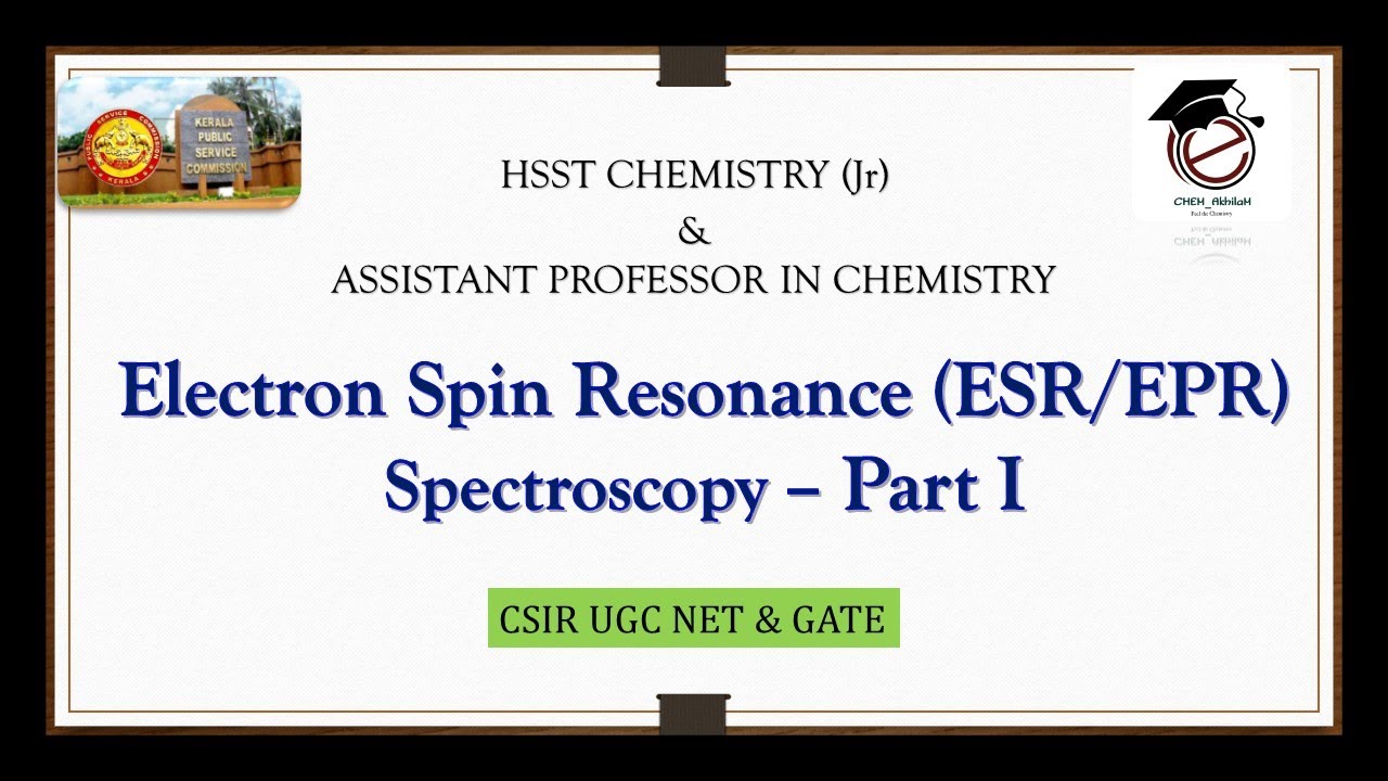 ESR/EPR Spectroscopy Part I - YouTube
