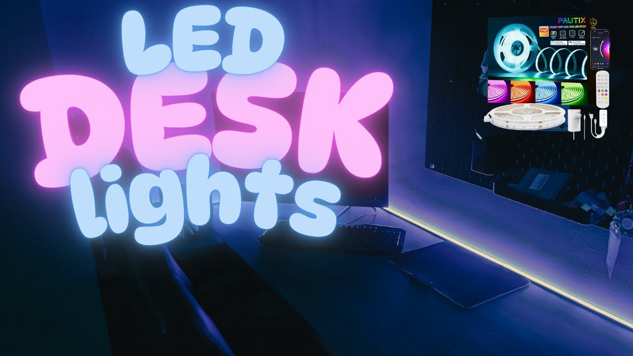 Desk Makeover with LED Strip Lights – Step-by-Step Guide - YouTube