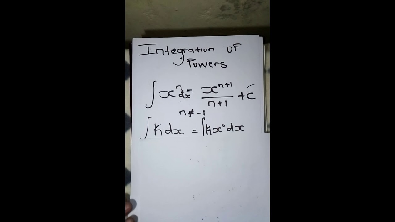 Mathematics N4 : Integration of Powers - YouTube