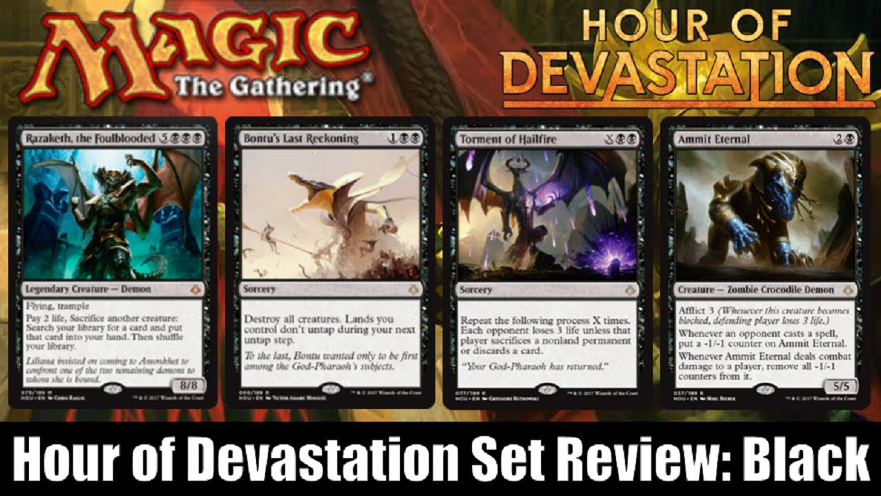 MTG Hour of Devastation Full Set Review: Black! - YouTube