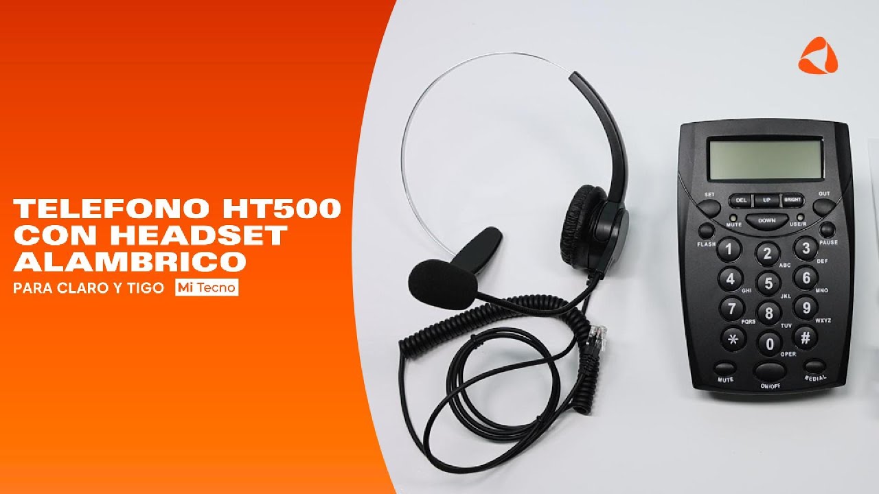 📞 Presentación del teléfono HT500 con Headset alámbrico - YouTube