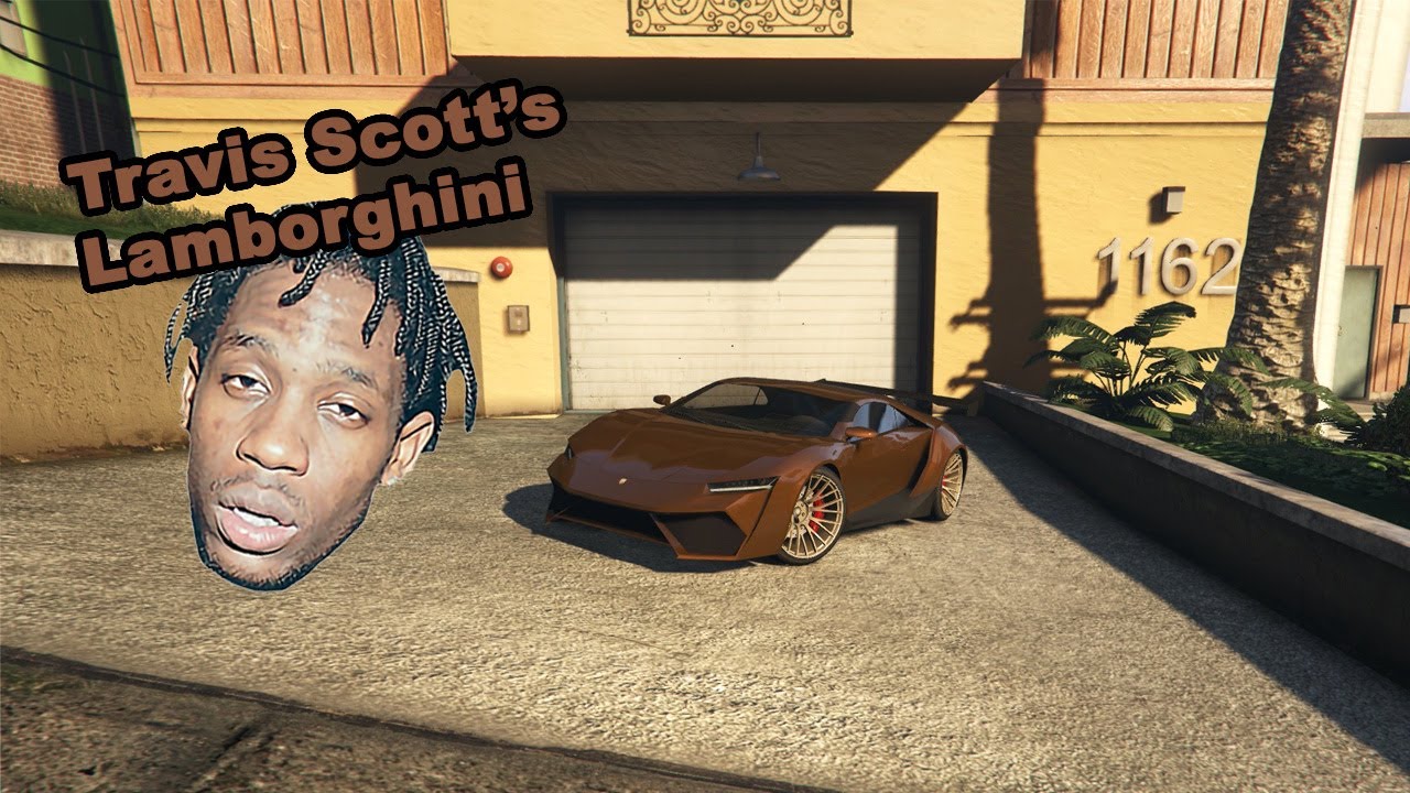TRAVIS SCOTT'S Custom Lamborghini Aventador in GTA 5 Online - YouTube