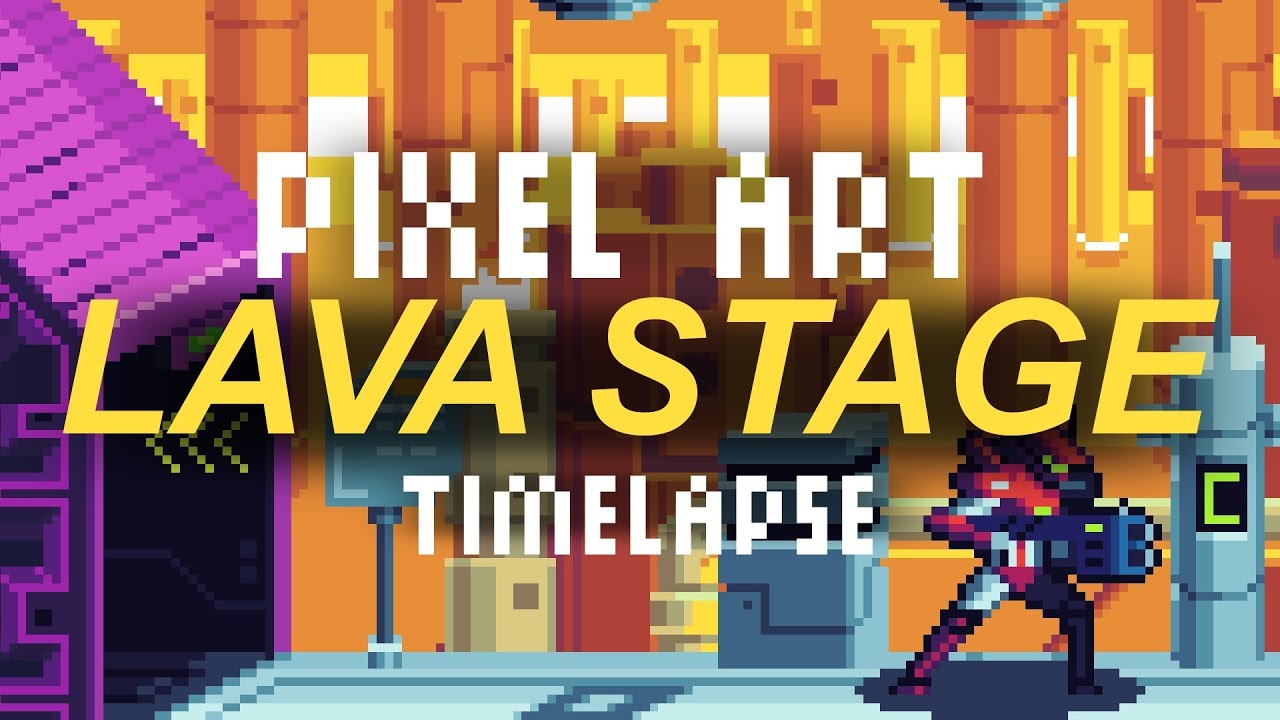 Lava Stage - Pixel art timelapse - YouTube