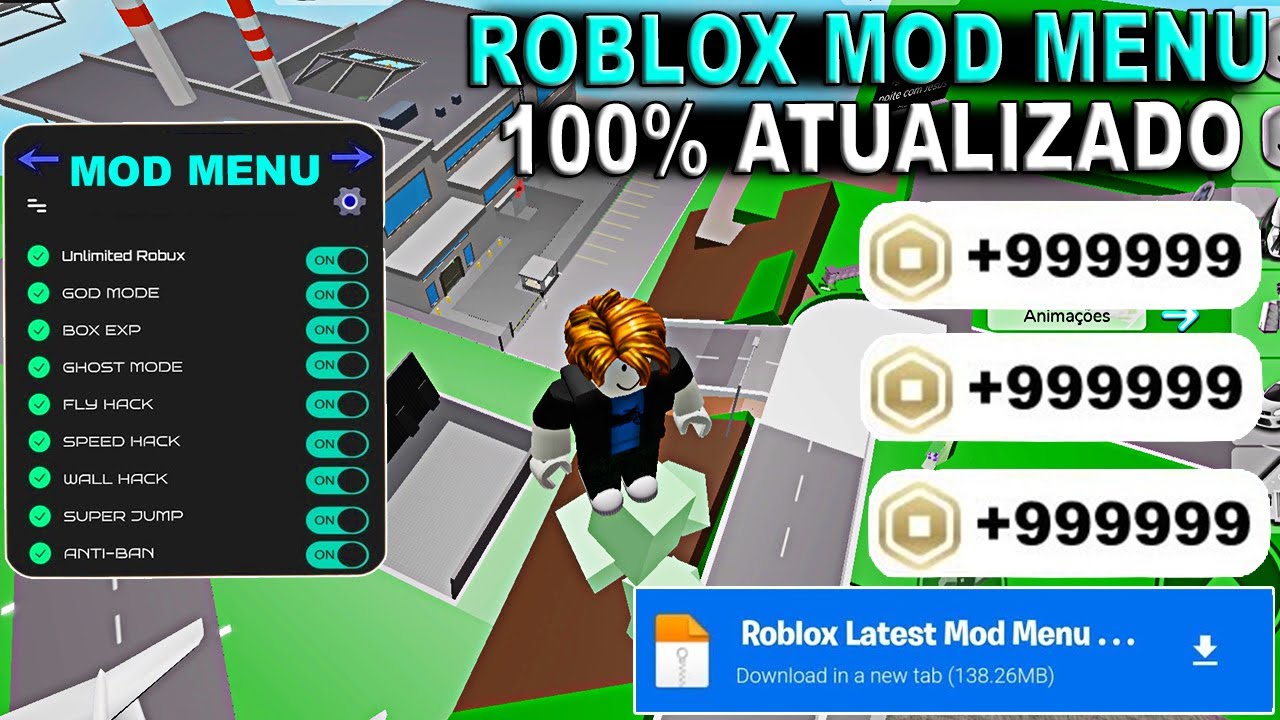 ROBLOX APK MOD MENU HACK ROBUX INFINITOS ATUALIZADO 2025 + LINK DIRETO ...