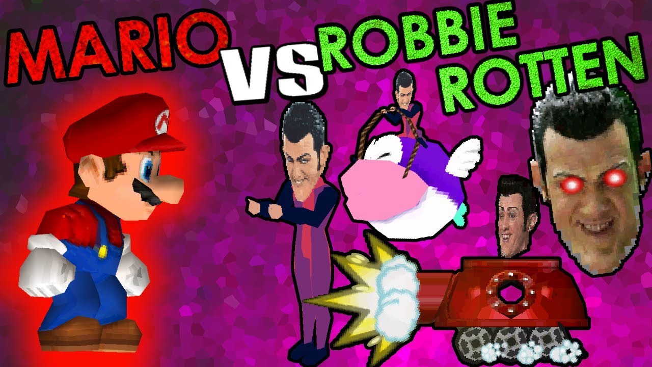 Mario VS Robbie Rotten | NSMB DS Mod | HD 60FPS - YouTube