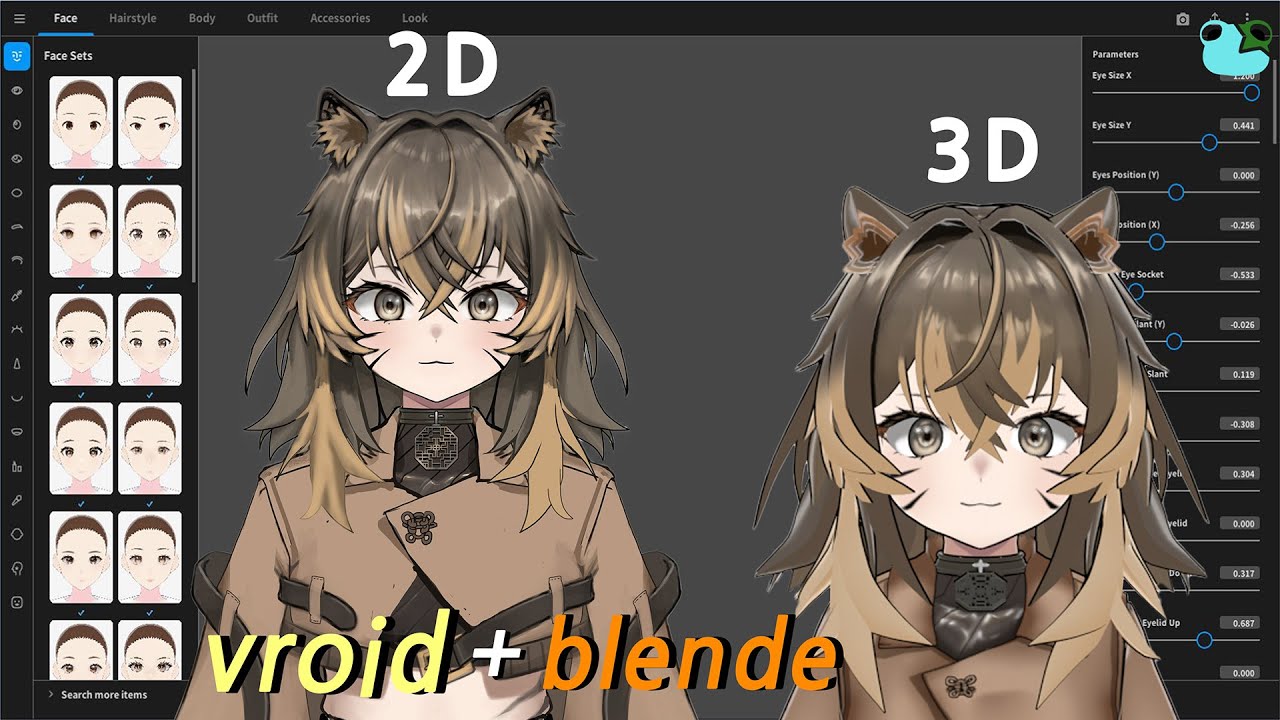 VRoid Studio로 2D 느낌의 VTuber 만들기 | 3D 캐릭터 제작 타임랩스 - YouTube