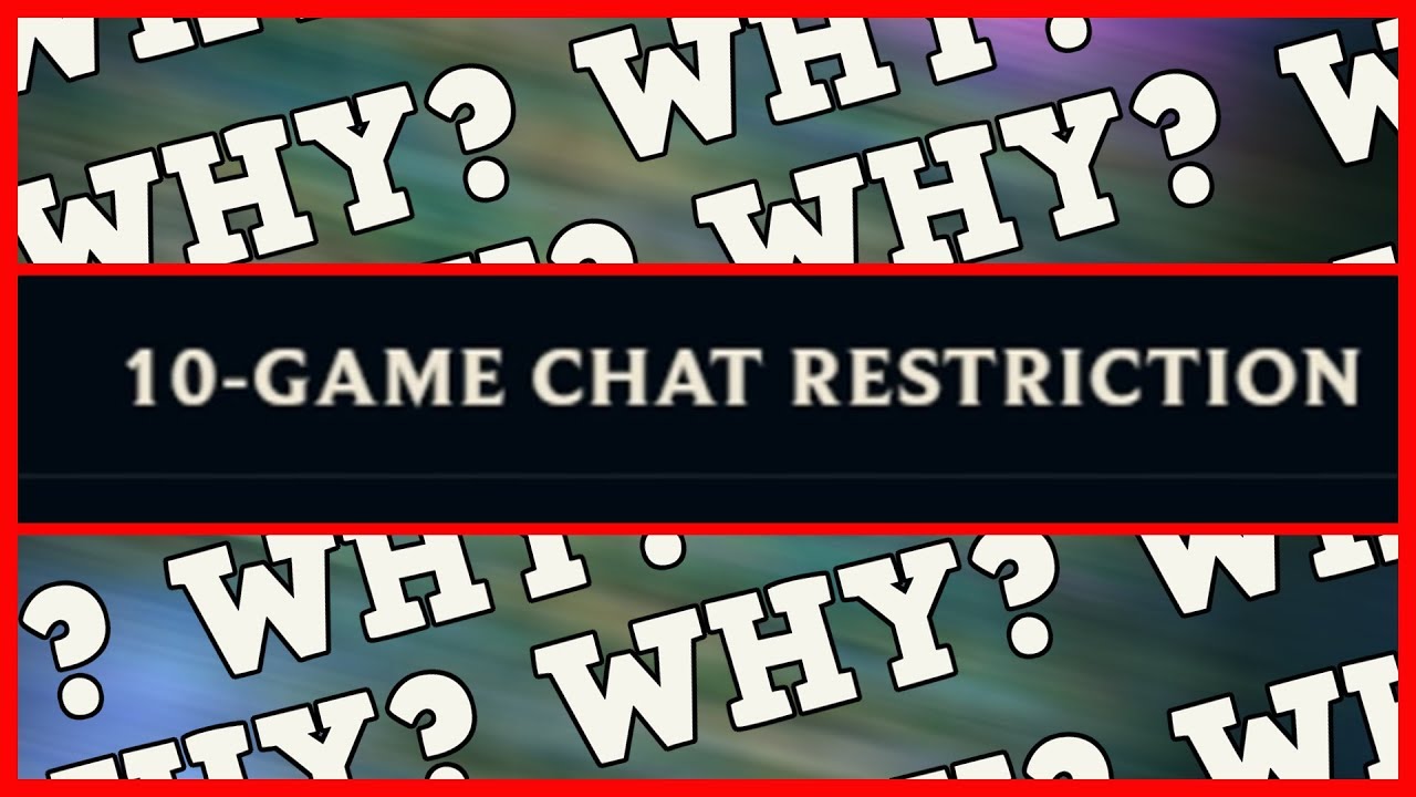 CHAT RESTRICTION FOR WHAT?????? | TELL ME GUYS IF THIS IS DESERVED ...