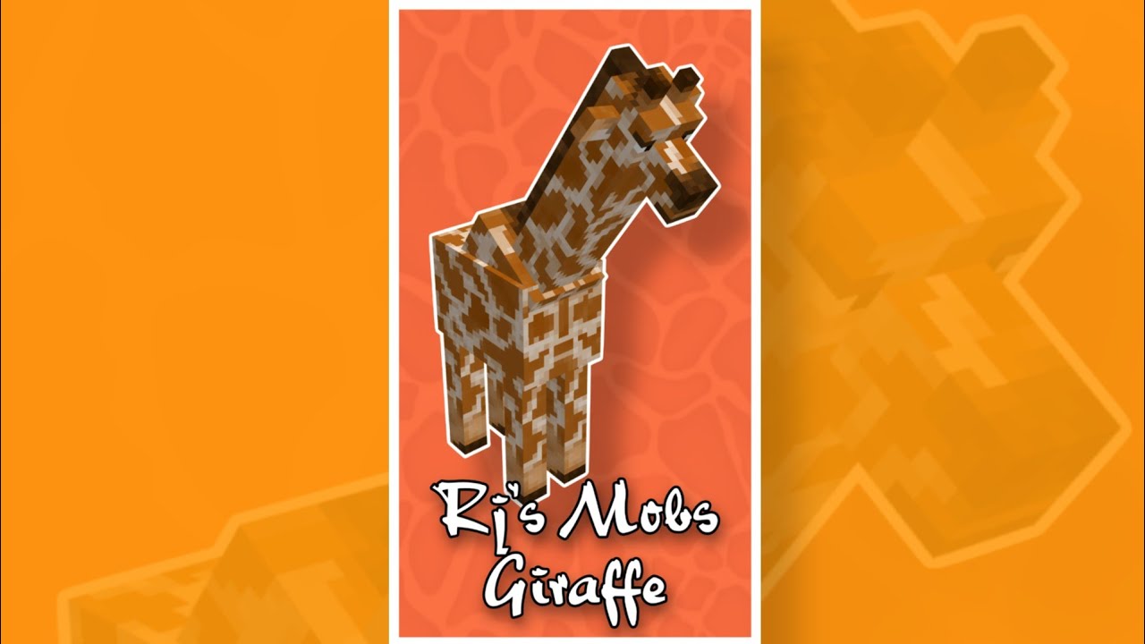 How i added giraffes in Minecraft | Blockbench | Rj's Mobs | #shorts ...