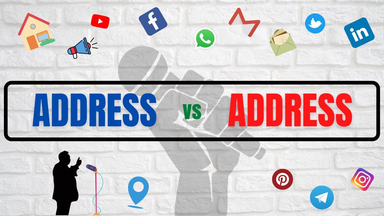 Address vs Address II improve your English vocabulary - YouTube