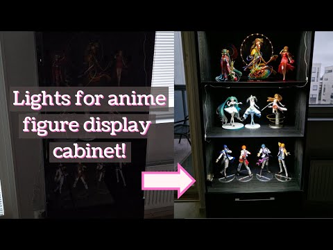 Lit anime figures 😎 Installing & reviewing display cabinet lights!