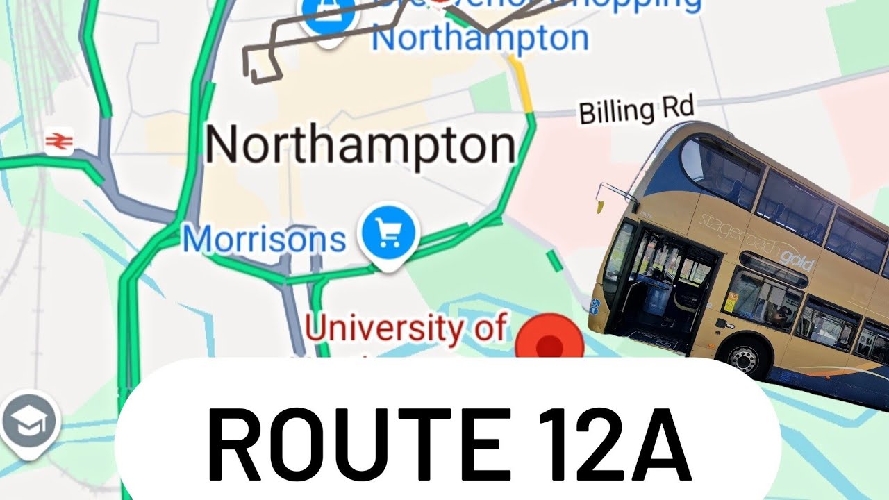 BUS ROUTE 12A TIME POINT AND DESTINATION BLIND CHANGE - YouTube