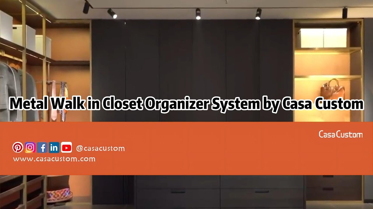 Metal Walk in Closet Organizer System by Casa Custom - YouTube