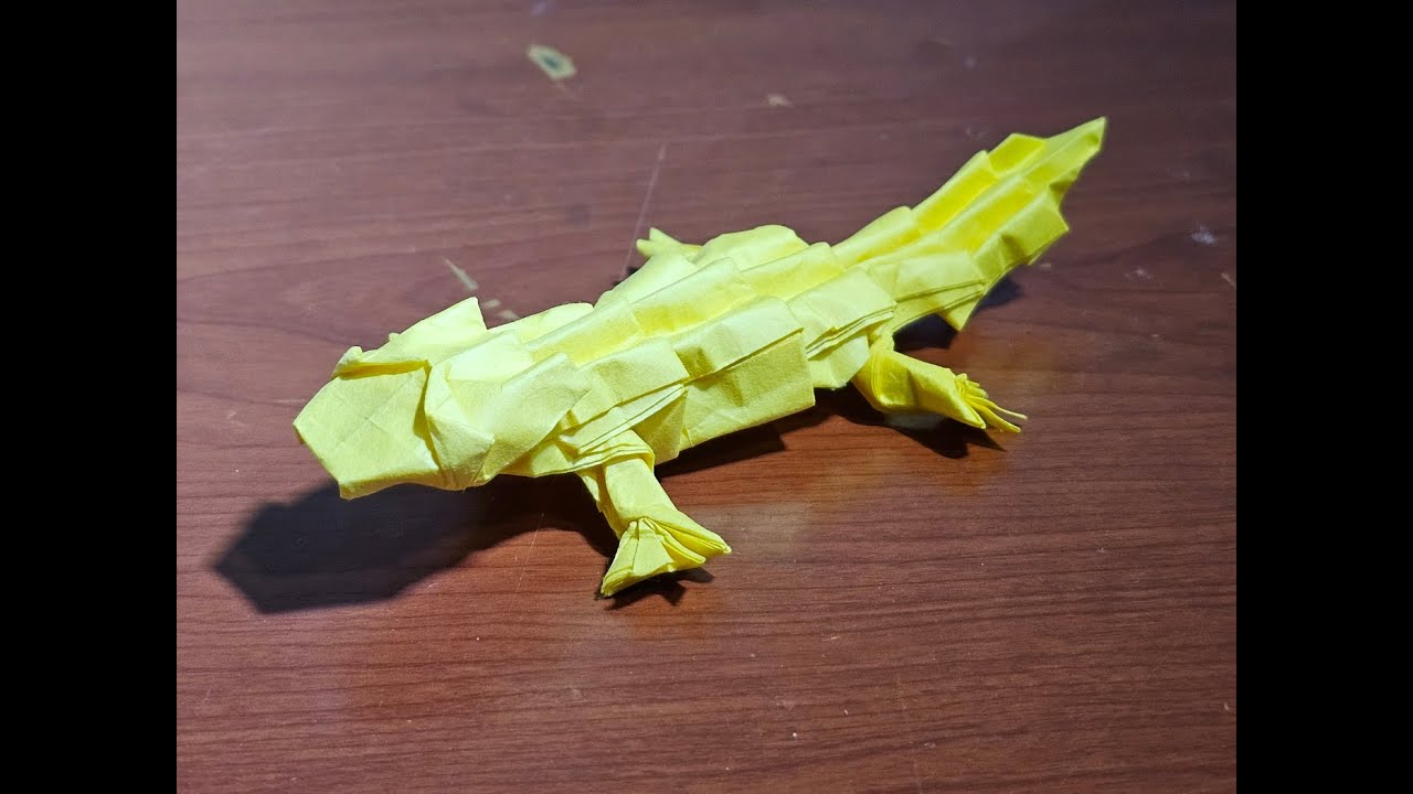 아르마딜로 도마뱀 접기(Armadillo Girdled Lizard Origami) - YouTube