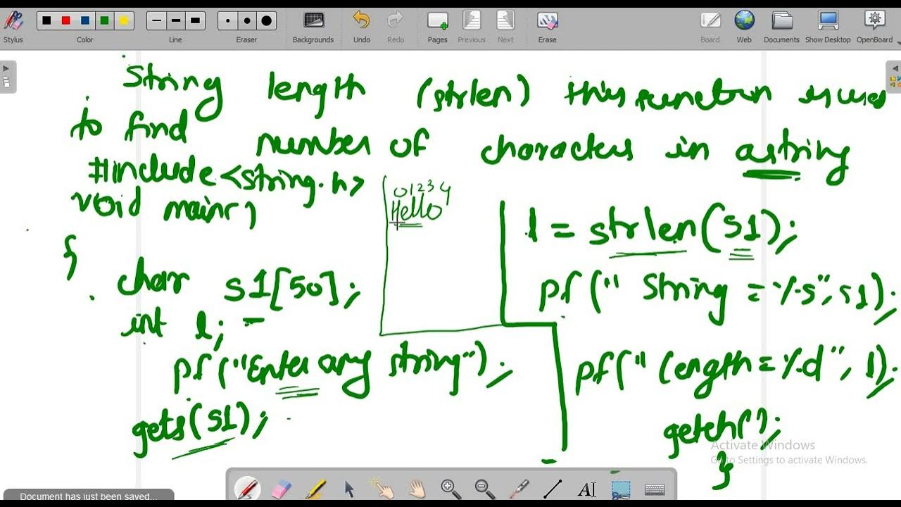 C Lecture 25 String Handling Functions Strcat Strcpy Strlen Strcmp Youtube