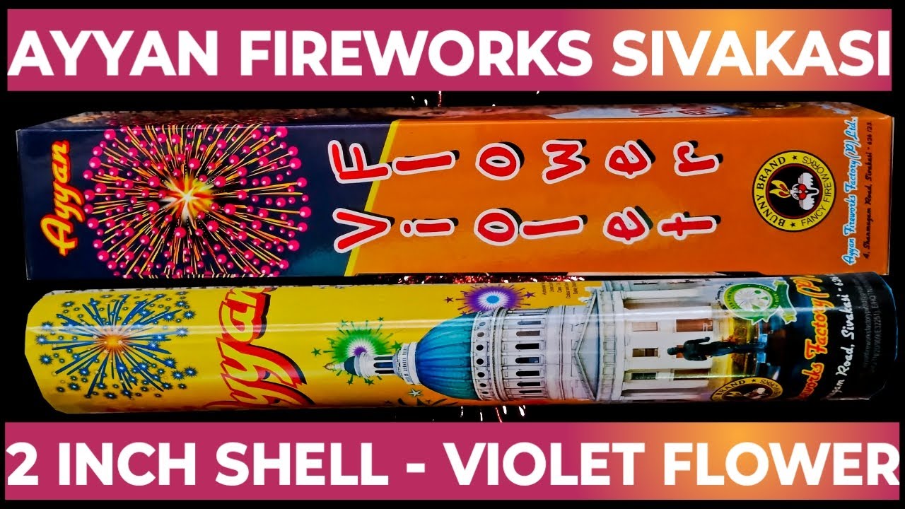 Ayyan fireworks | 2 inch shell - violet flower | crackers testing - YouTube
