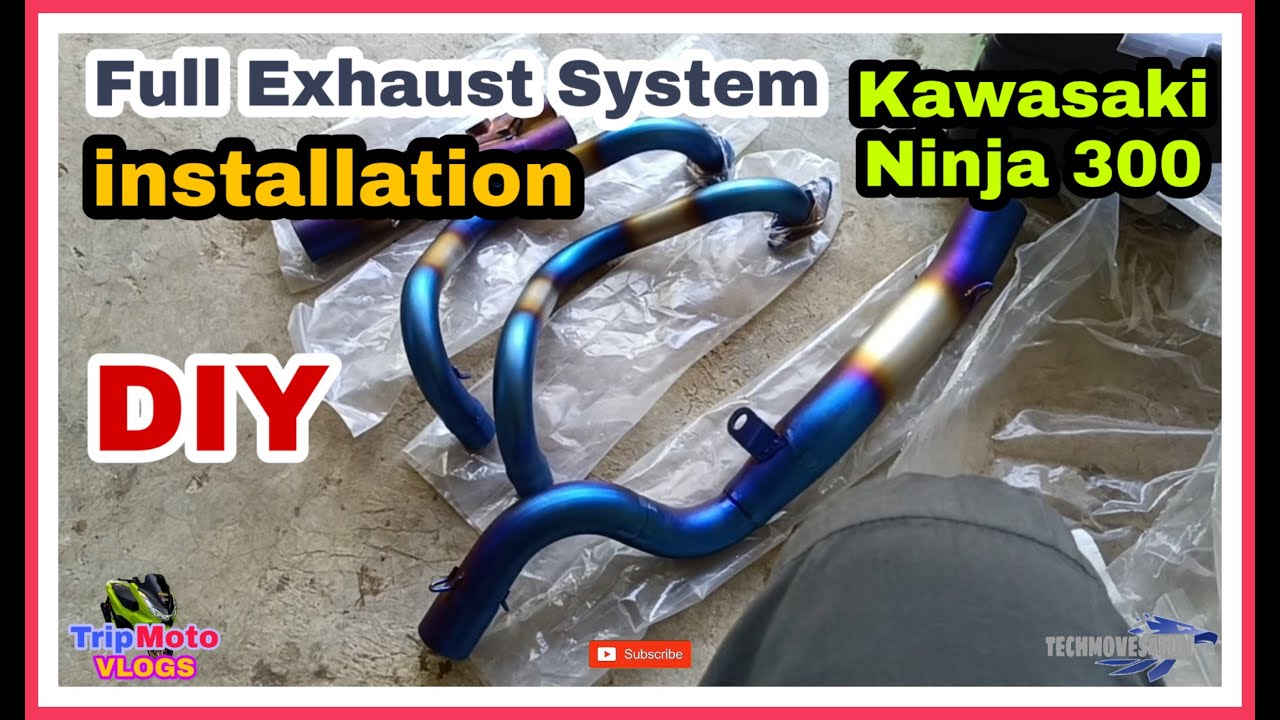 Full Exhaust System Installation | Kawasaki Ninja 300 | Catalytic ...