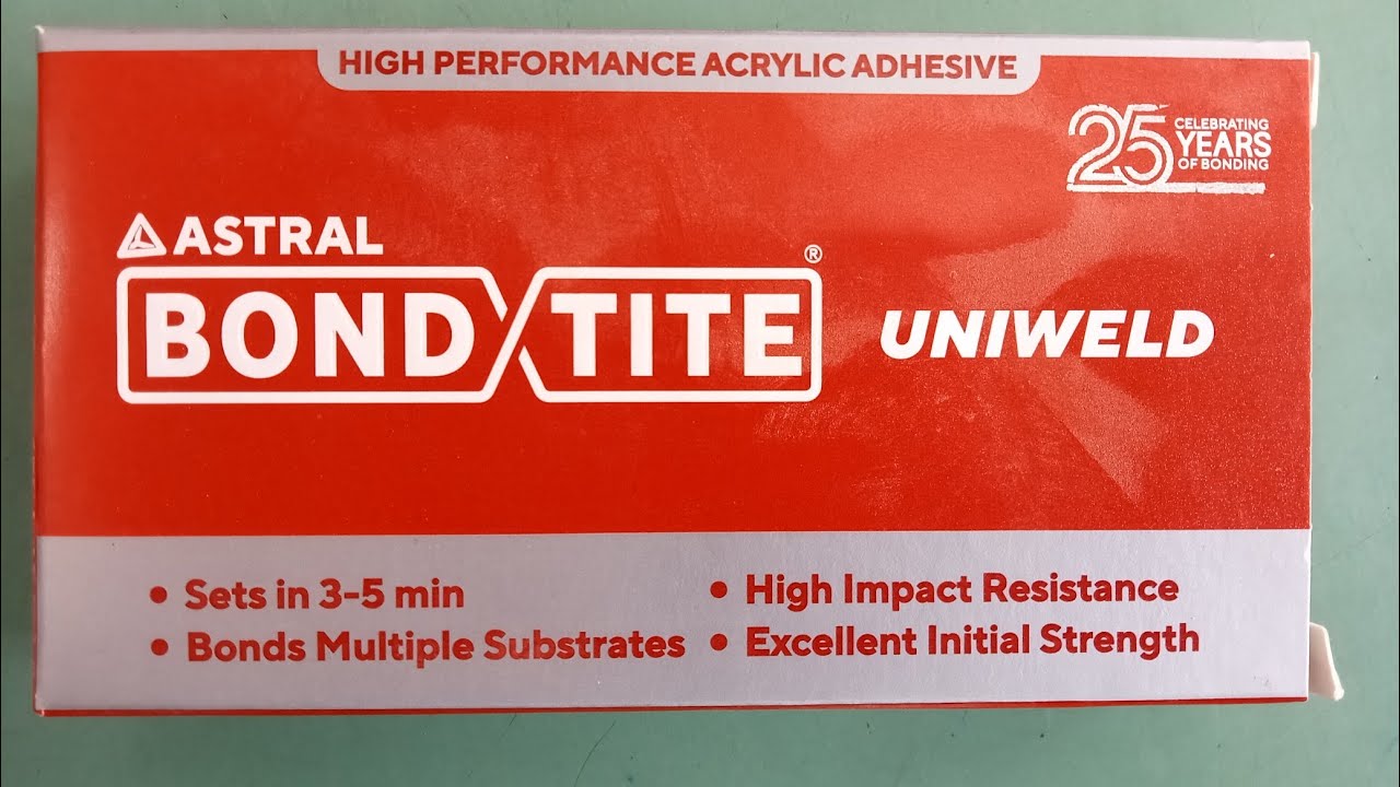 Astral adhesives bondtite uniweld apply Set in 3-5 min - YouTube