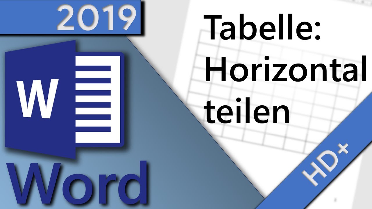 Word Tabelle teilen / trennen (horizontal) in 1 MINUTE (HD 2019) - YouTube
