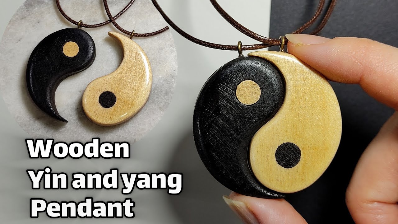 Crafting a Wooden Yin and yang pendant | Wood Carving Tutorial for ...